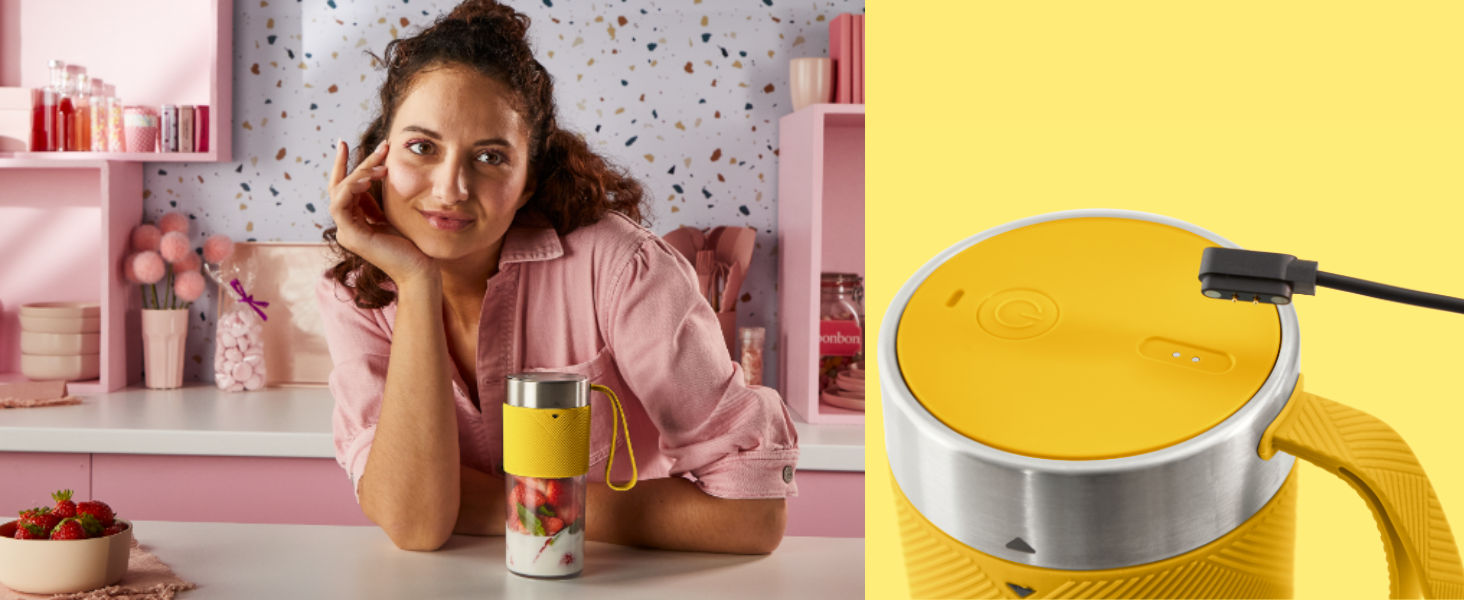 Moulinex Lightmix, Portable Blender, 300 ml, Powerful, Rechargeable ...